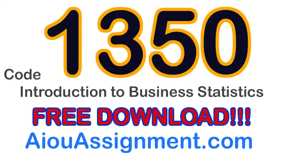 AIOU 1350 solved assignment FA/I.Com PDF (Autumn 2025)