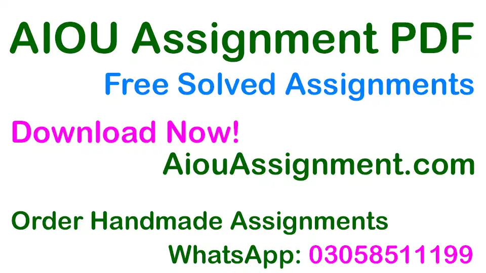 AIOU Assignment PDF Download – Free | Autumn 2025